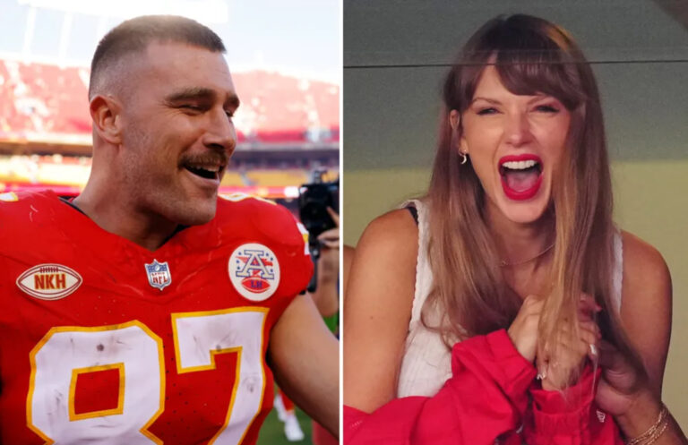 Travis Kelce and Taylor Swift plus Jason Kelce and Kylie McDevitt ...